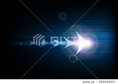 Vector arrow symbol forward, lines blue backgroundのイラスト素材 [36000883 ...