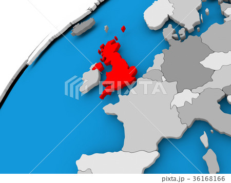 Map of United Kingdom in redのイラスト素材 [36168166] - PIXTA