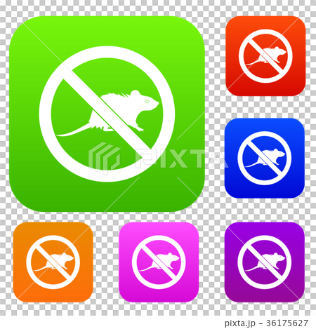 No rats sign set collection - Stock Illustration [36175627] - PIXTA