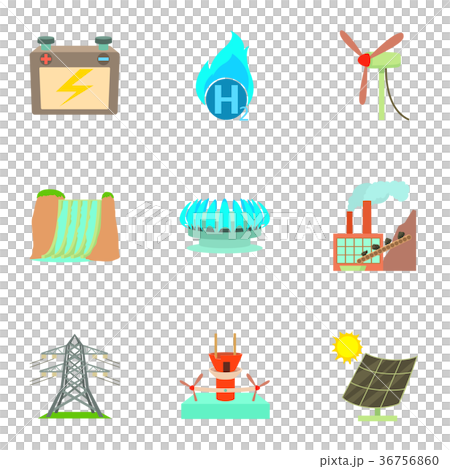 World resource icons set, cartoon style - Stock Illustration [36756860 ...
