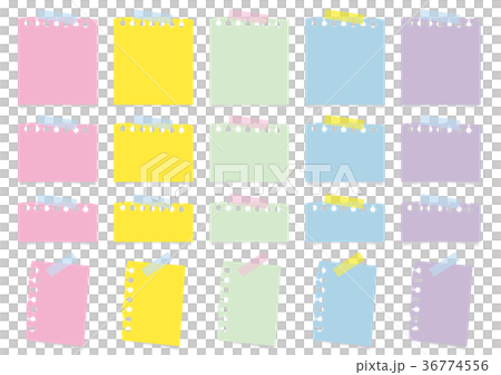 Set of taped notepads - Stock Illustration [36774556] - PIXTA