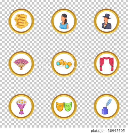 Represent icons set, cartoon style - Stock Illustration [36947305] - PIXTA