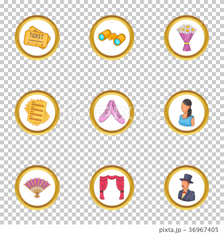Show icons set, cartoon style - Stock Illustration [36967405] - PIXTA