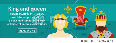 King and queen banner horizontal conceptのイラスト素材 [36987674] - PIXTA
