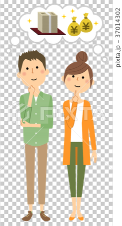 Young couple imagining big money - Stock Illustration [37014302] - PIXTA