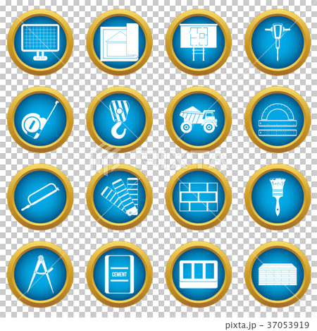 Construction icons blue circle set - Stock Illustration [37053919] - PIXTA