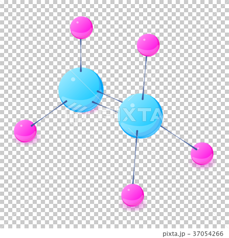 Electrons molecule icon, isometric 3d style - Stock Illustration ...