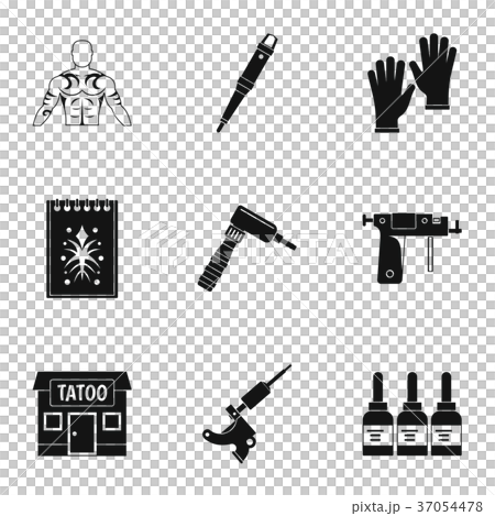 Tattoo icon set, simple style - Stock Illustration [37054478] - PIXTA