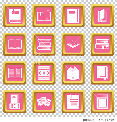 Books icons pink - Stock Illustration [37055256] - PIXTA