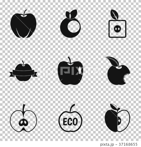 Apple logo icon set, simple style - Stock Illustration [37168655] - PIXTA