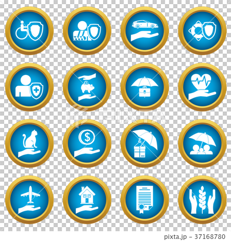 Insurance icons blue circle set - Stock Illustration [37168780] - PIXTA