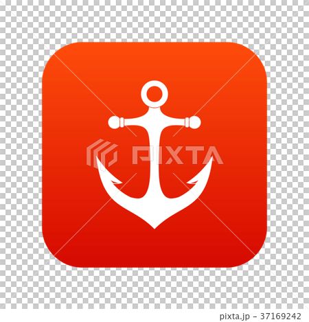 Anchor icon digital red - Stock Illustration [37169242] - PIXTA
