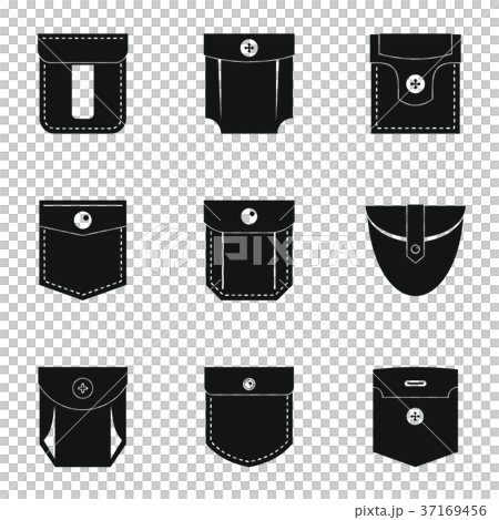 Pocket form icon set, simple style - Stock Illustration [37169456] - PIXTA