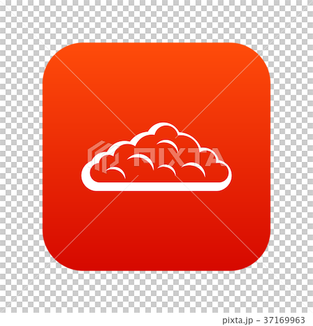 Wet cloud icon digital red - Stock Illustration [37169963] - PIXTA