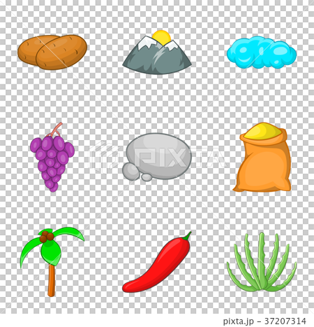 Alpine icons set, cartoon style - Stock Illustration [37207314] - PIXTA