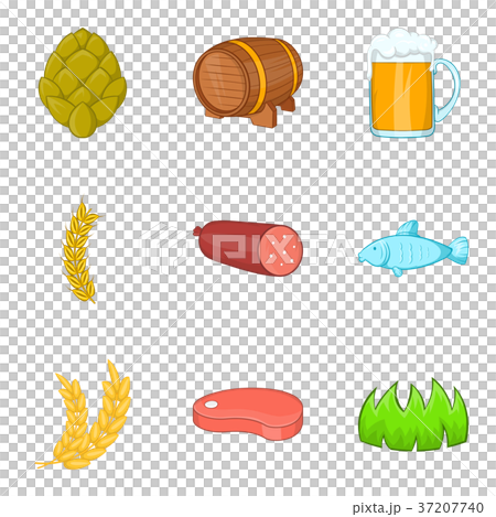 Arable farming icons set, cartoon style - Stock Illustration [37207740 ...