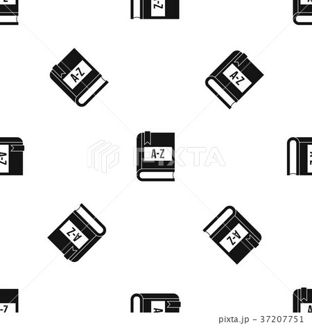 Dictionary book pattern seamless blackのイラスト素材 [37207751] - PIXTA