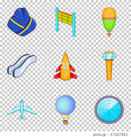 Locator icons set, cartoon style - Stock Illustration [37207881] - PIXTA