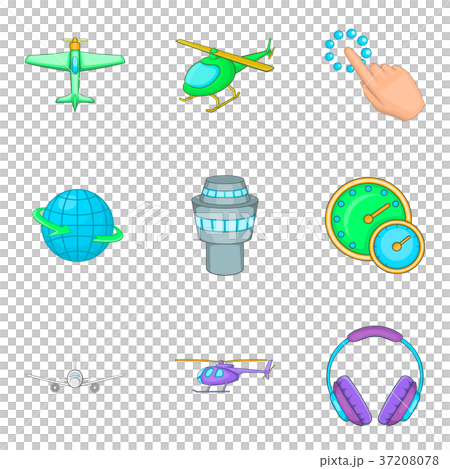 Acft icons set, cartoon style - Stock Illustration [37208078] - PIXTA