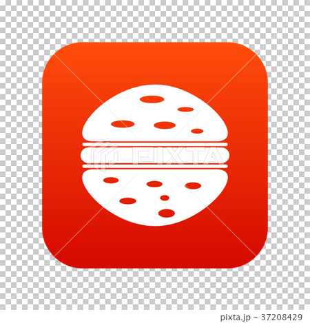 Burger icon digital red - Stock Illustration [37208429] - PIXTA
