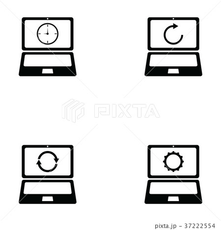 laptop icon setのイラスト素材 [37222554] - PIXTA