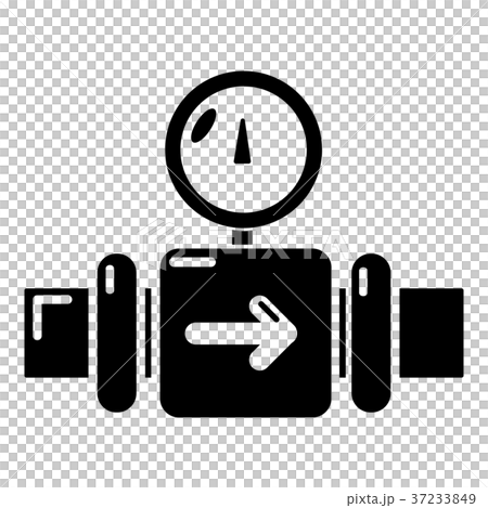 Pressure sensor icon, simple black style - Stock Illustration [37233849 ...