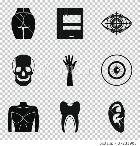 Dissection icons set, simple style-插圖素材 [37233905] - PIXTA圖庫