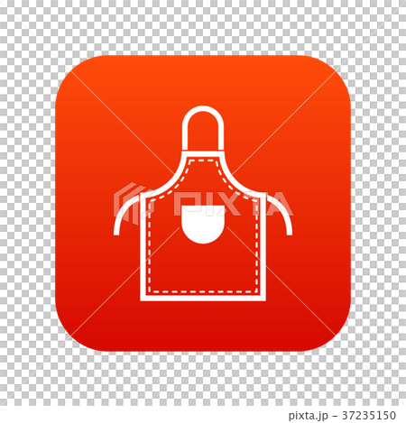 Welding apron icon digital red - Stock Illustration [37235150] - PIXTA