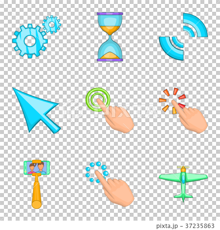 Press icons set, cartoon style - Stock Illustration [37235863] - PIXTA