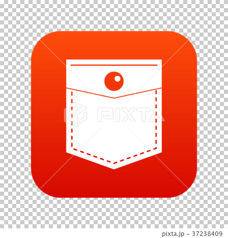 Black pocket symbol icon digital red - Stock Illustration [37238409 ...