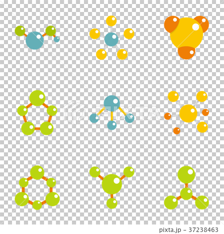 Compound icons set, flat style - Stock Illustration [37238463] - PIXTA