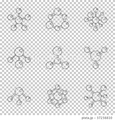 Compound icons set, cartoon style - Stock Illustration [37238810] - PIXTA