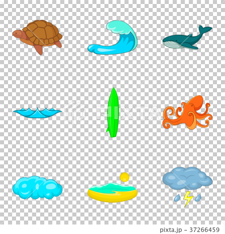 Tide icons set, cartoon style - Stock Illustration [37266459] - PIXTA