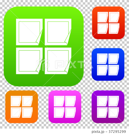 Black stickers set collection - Stock Illustration [37295299] - PIXTA