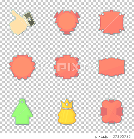 Shop tags icons set, cartoon style - Stock Illustration [37295785] - PIXTA
