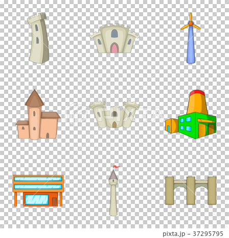 Belfry icons set, cartoon style - Stock Illustration [37295795] - PIXTA