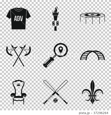Props for movie icons set, simple styleのイラスト素材 [37296264] - PIXTA