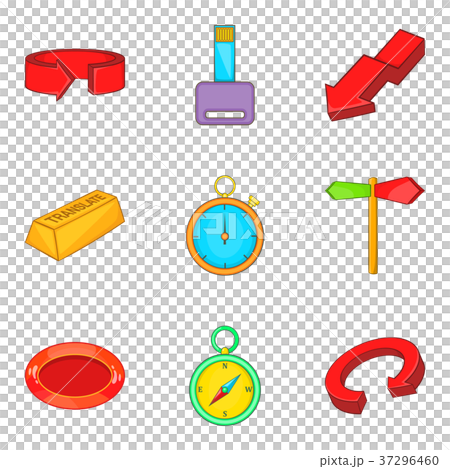 Turn icons set, cartoon style - Stock Illustration [37296460] - PIXTA