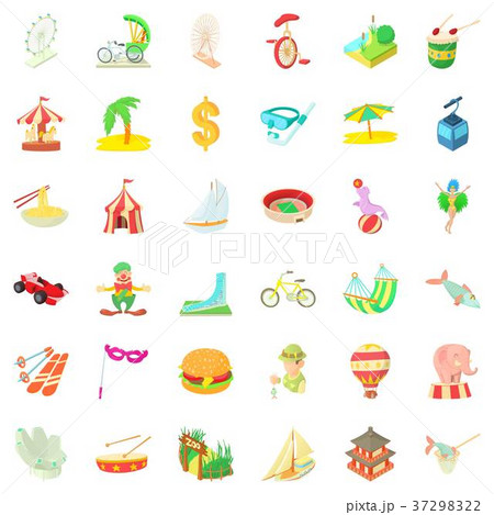 Country icons set, cartoon styleのイラスト素材 [37298322] - PIXTA