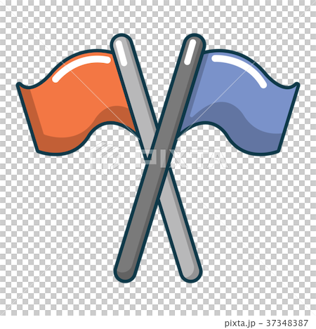Paintball flags icon, cartoon style - Stock Illustration [37348387] - PIXTA
