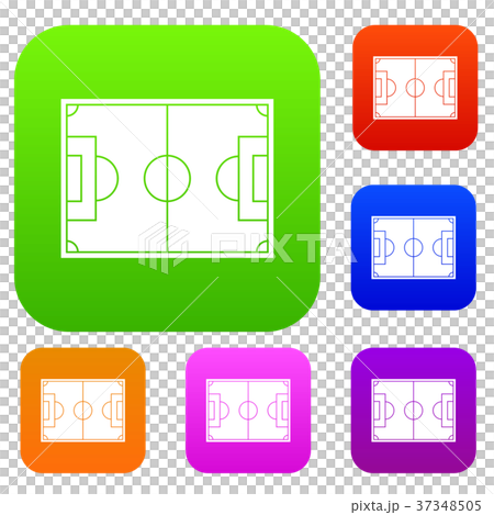 Soccer field set color collection - Stock Illustration [37348505] - PIXTA