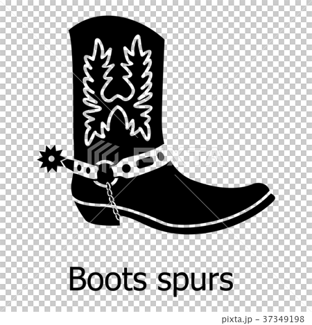Boot spurs icon, simple black style - Stock Illustration [37349198] - PIXTA