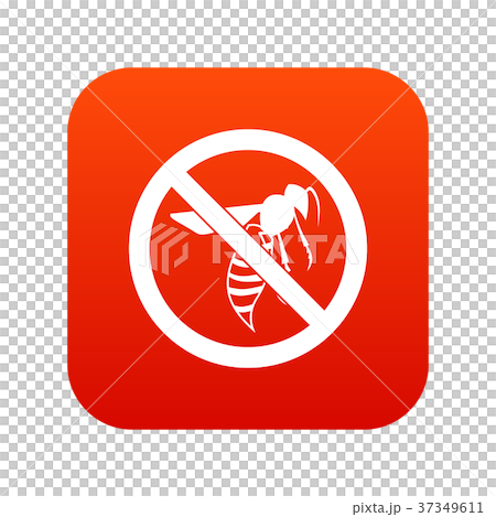 No wasp sign icon digital red - Stock Illustration [37349611] - PIXTA