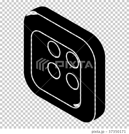 Square clothes button icon, simple style - Stock Illustration [37350171 ...
