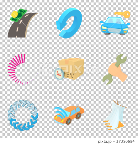 Hijacking icons set, cartoon style - Stock Illustration [37350684] - PIXTA