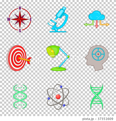 Clever icons set, cartoon style - Stock Illustration [37351609] - PIXTA
