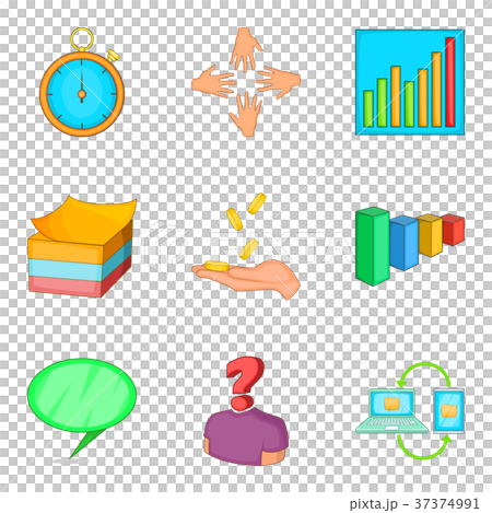 Handout icons set, cartoon style - Stock Illustration [37374991] - PIXTA