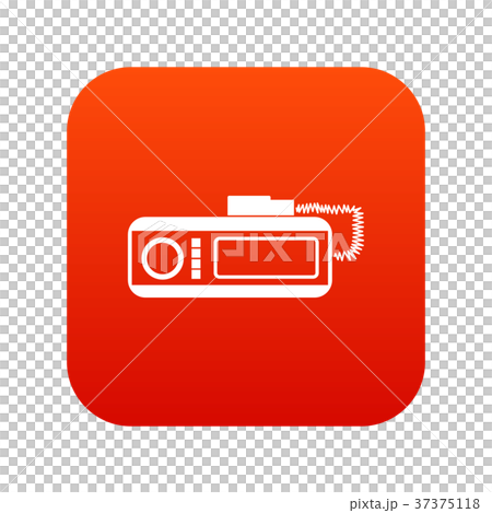Radio taxi icon digital red - Stock Illustration [37375118] - PIXTA