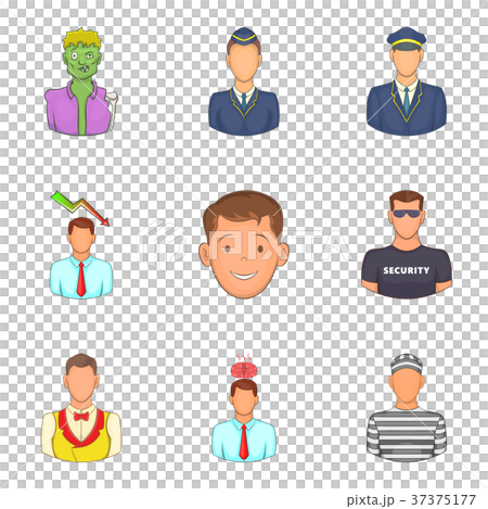 Incarnation icons set, cartoon style - Stock Illustration [37375177 ...