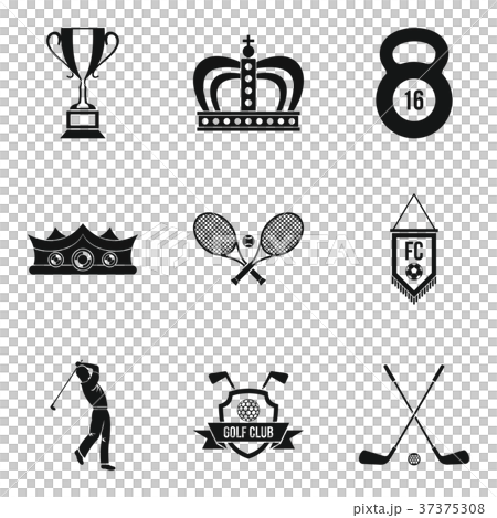 Chance icons set, simple style - Stock Illustration [37375308] - PIXTA
